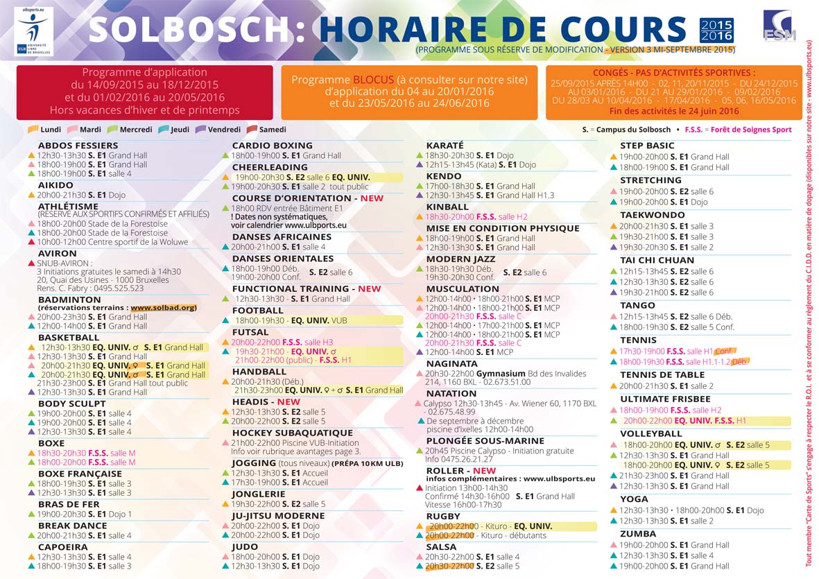 Ecole de Sports de l'ULB asbl - ULB Sports